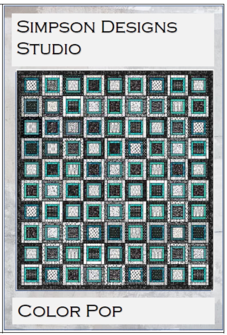 Color Pop Quilt Pattern PDF by Simpson Designs Studio, Digital Pattern ...
