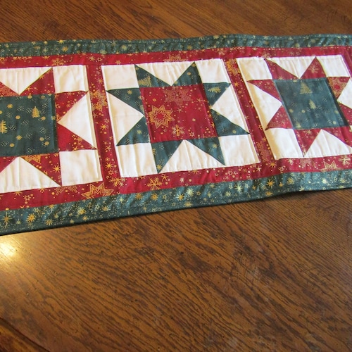 Christmas Stars Table Runner PDF Quilt Pattern - Etsy