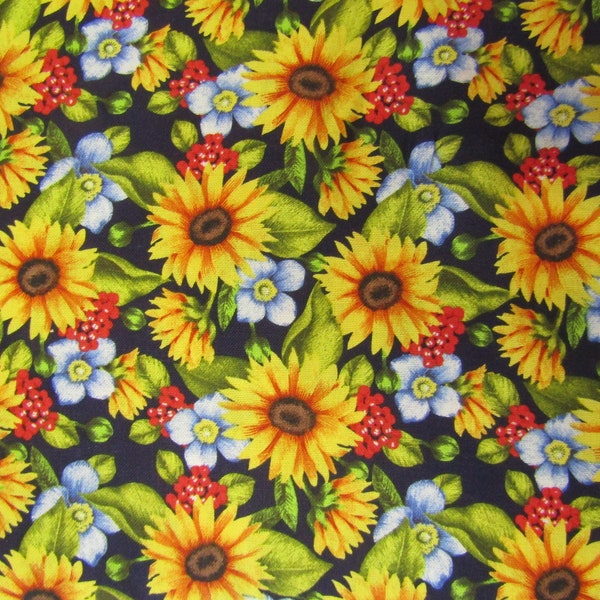 Sunflower Fabric - Etsy