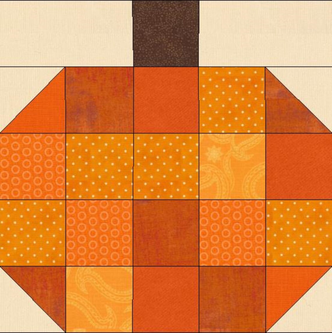 Pumpkin Block Pattern PDF by Simpson Designs Studio, Digital Pattern - Etsy