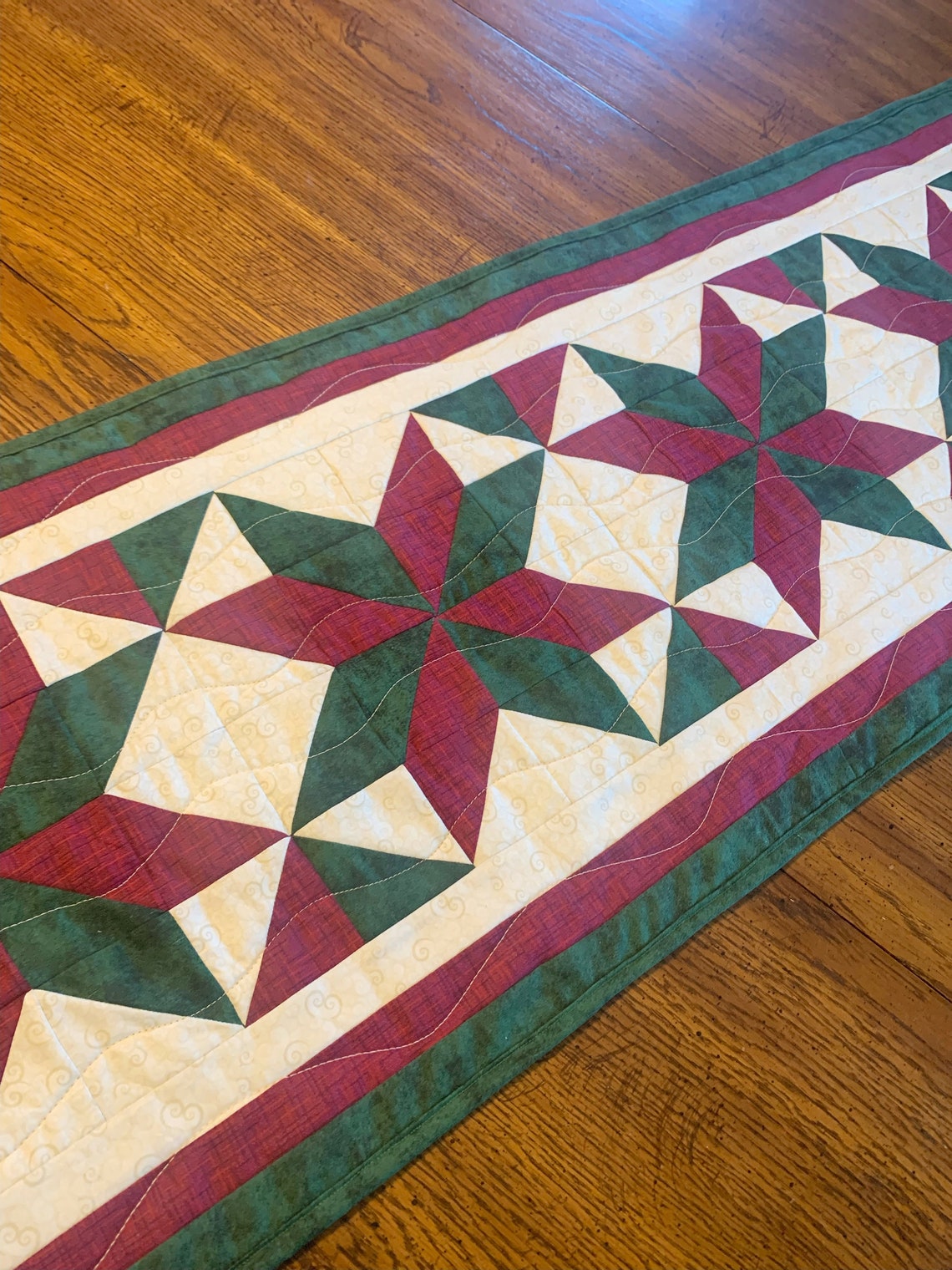 Patchwork Star Table Runner Pattern PDF by Simpson Designs - Etsy