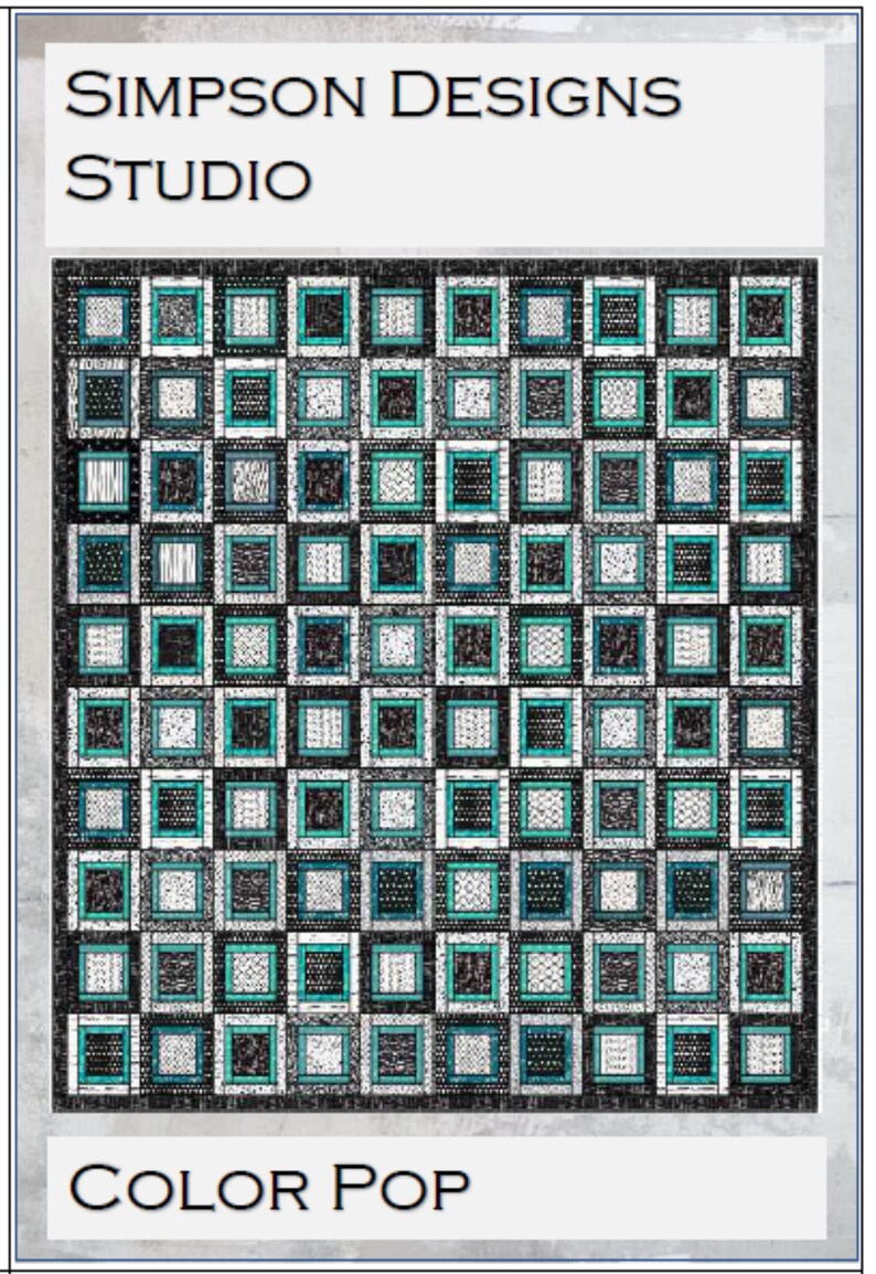 Color Pop Quilt Pattern PDF by Simpson Designs Studio, Digital Pattern ...