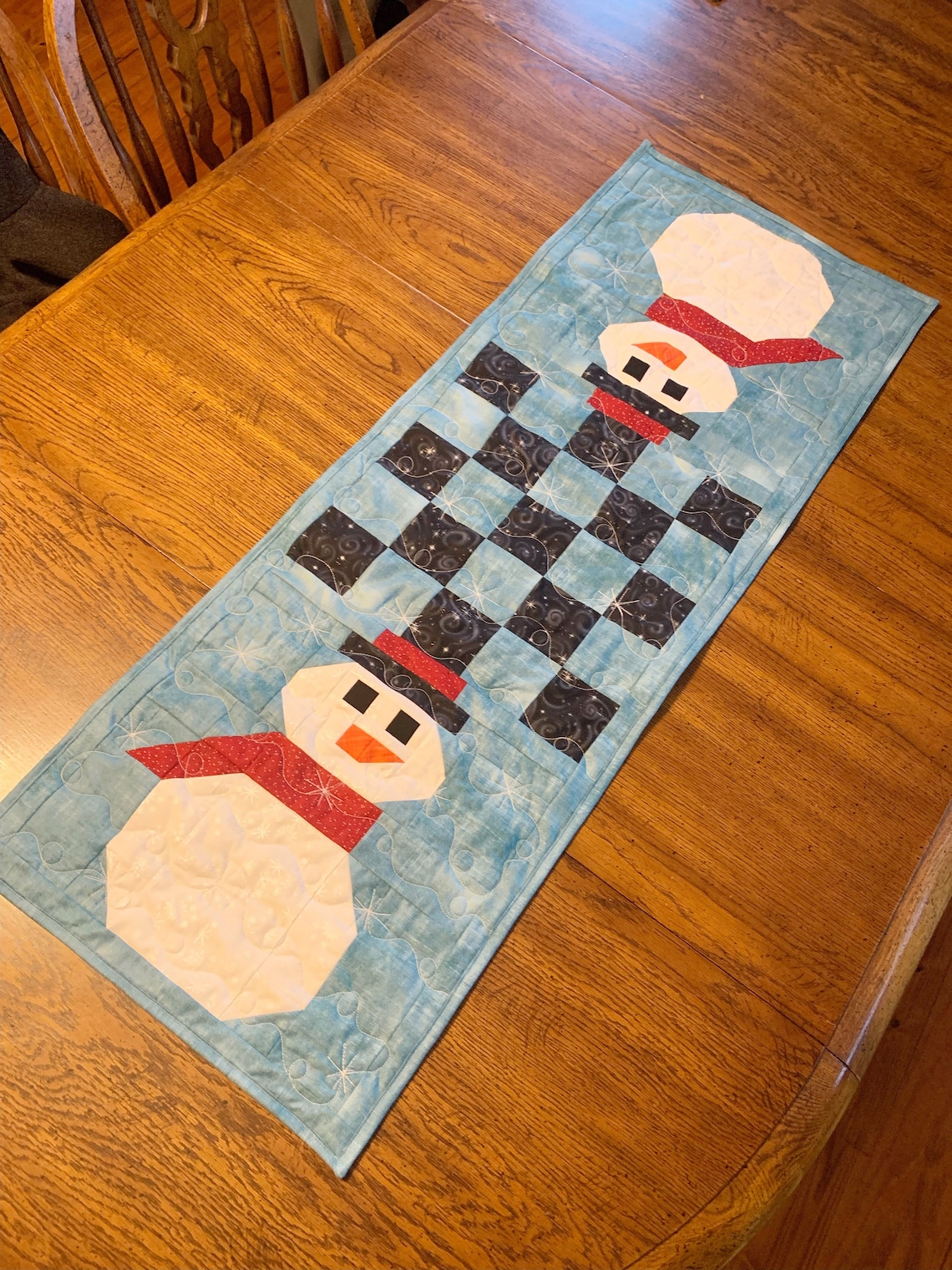 Snowman Table Runner Pattern PDF by Simpson Designs Studio - Etsy