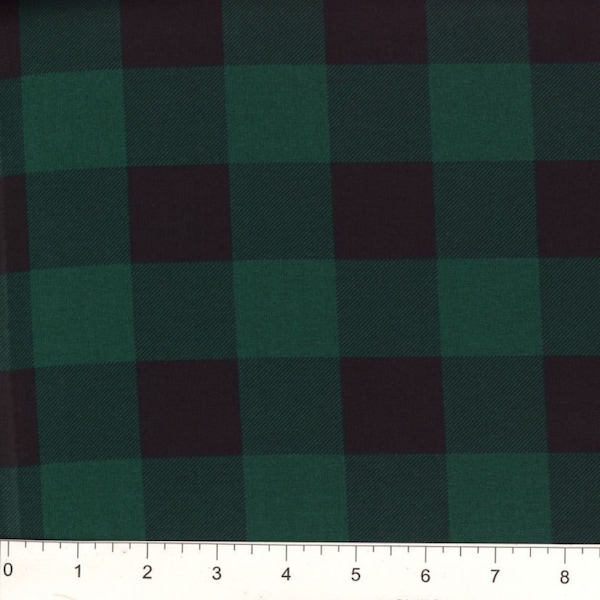 Green and Black Plaid Fabric - Etsy