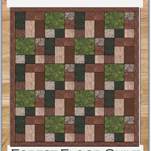 Forest Floor Quilt Pattern PDF by Simpson Designs Studio, Digital ...