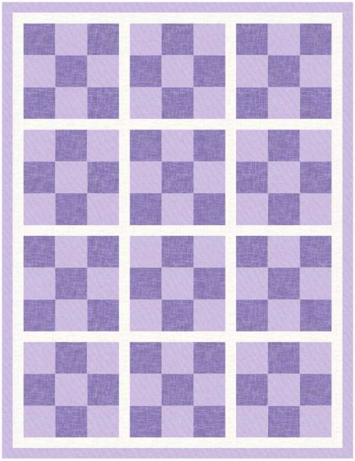 Nine Patch Squares Quilt Pattern PDF by Simpson Designs Studio, Digital ...