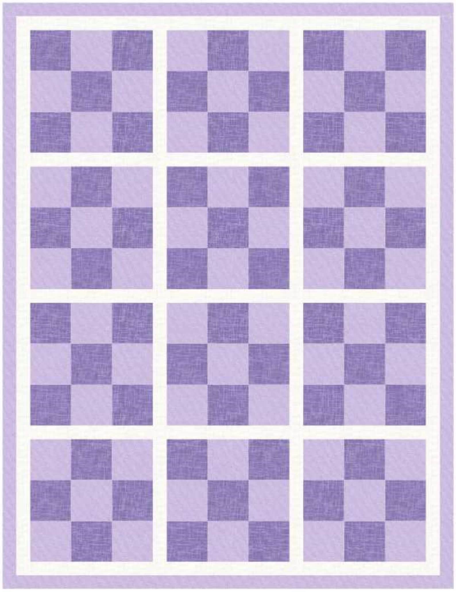 Nine Patch Squares Quilt Pattern PDF by Simpson Designs Studio, Digital ...