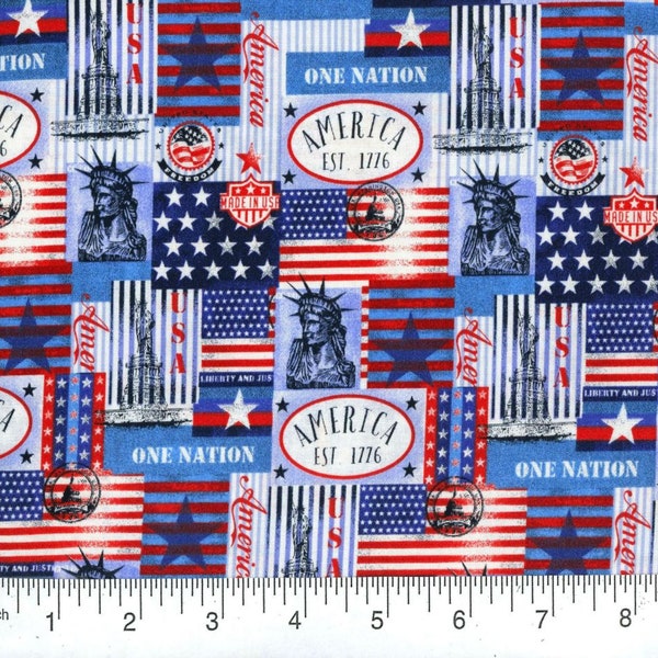 Patriotic Fabric - Etsy