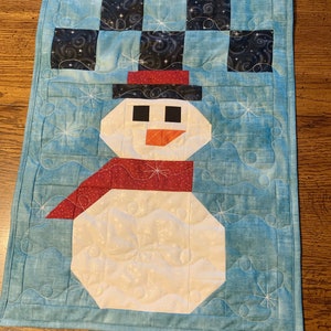 Snowman Table Runner Pattern PDF by Simpson Designs Studio, Digital ...