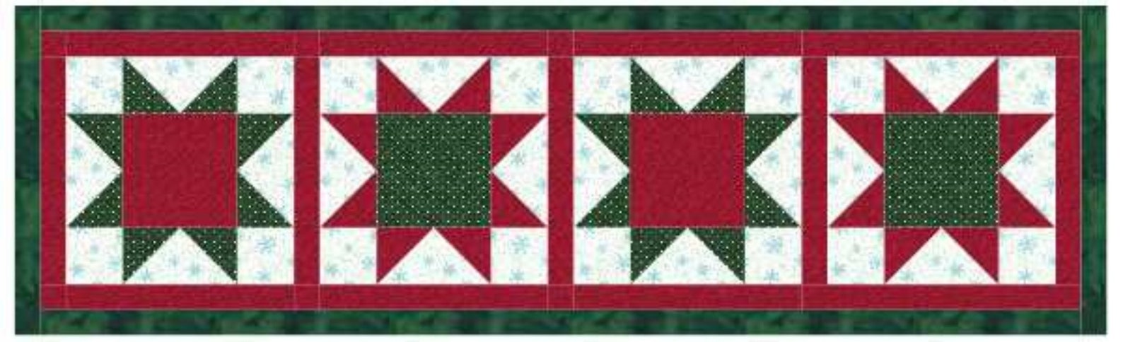 Christmas Star Table Runner Pattern PDF by Simpson Designs - Etsy