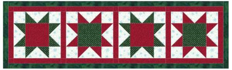 Christmas Star Table Runner Pattern PDF by Simpson Designs - Etsy
