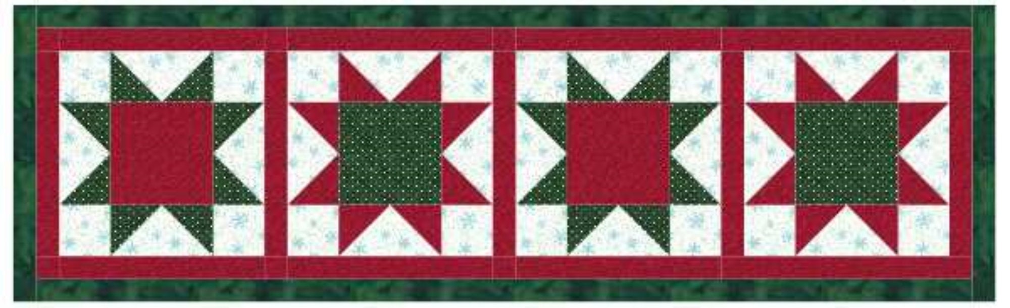 Christmas Star Table Runner Pattern PDF by Simpson Designs - Etsy