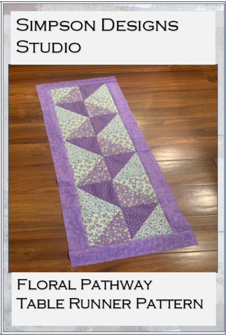 Floral Pathway Table Runner Pattern PDF by Simpson Designs - Etsy