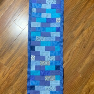 Scrappy Blue Bricks Table Runner Pattern PDF by Simpson Designs Studio ...