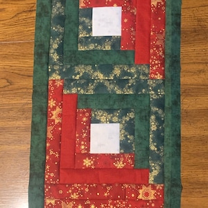 Log Cabin Table Runner Pattern PDF by Simpson Designs Studio, Digital ...