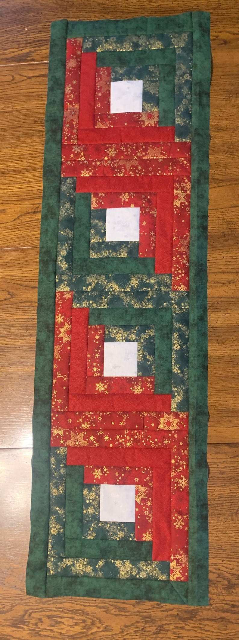 Log Cabin Table Runner Pattern PDF by Simpson Designs Studio, Digital Pattern - Etsy