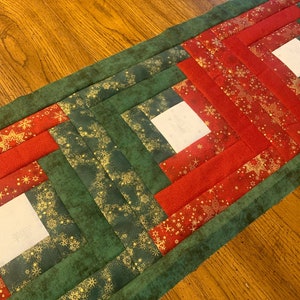 Log Cabin Table Runner Pattern PDF by Simpson Designs Studio, Digital Pattern - Etsy