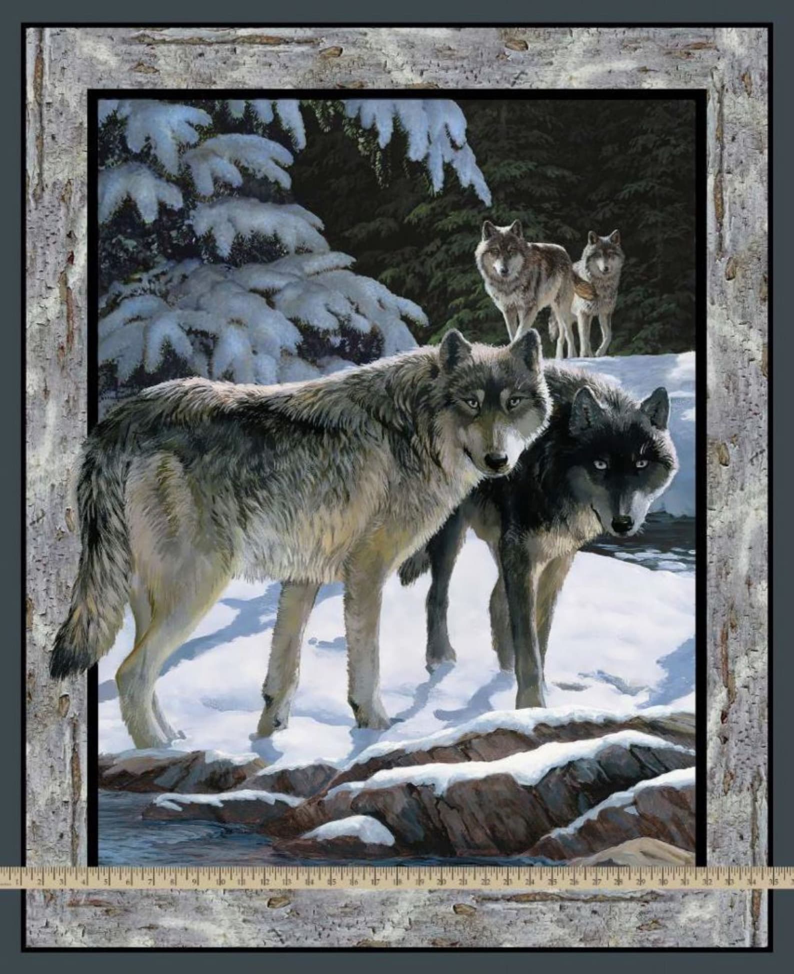 Silver Wolf Panel by Springs Creative 100% Quilt Cotton - Etsy