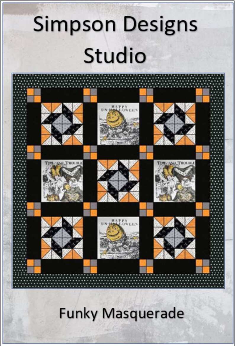 Funky Masquerade Quilt Pattern PDF by Simpson Designs Studio - Etsy