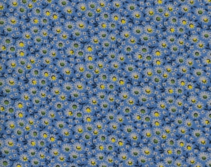 Blue Floral Calico 100% Quilt Cotton Fabric by the Yard - Etsy