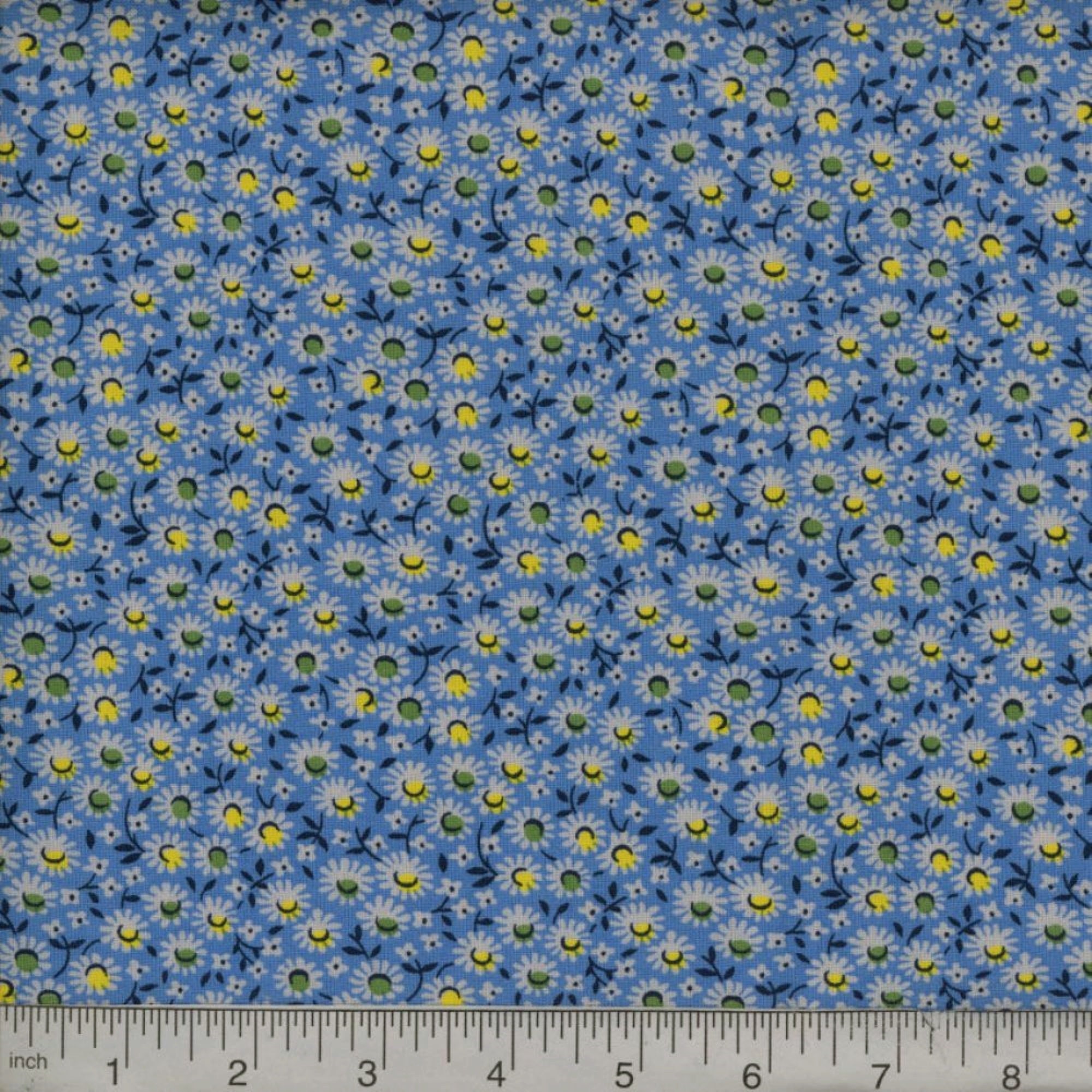 Blue Floral Calico 100% Quilt Cotton Fabric by the Yard - Etsy