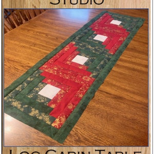 Log Cabin Table Runner Pattern PDF by Simpson Designs Studio, Digital ...