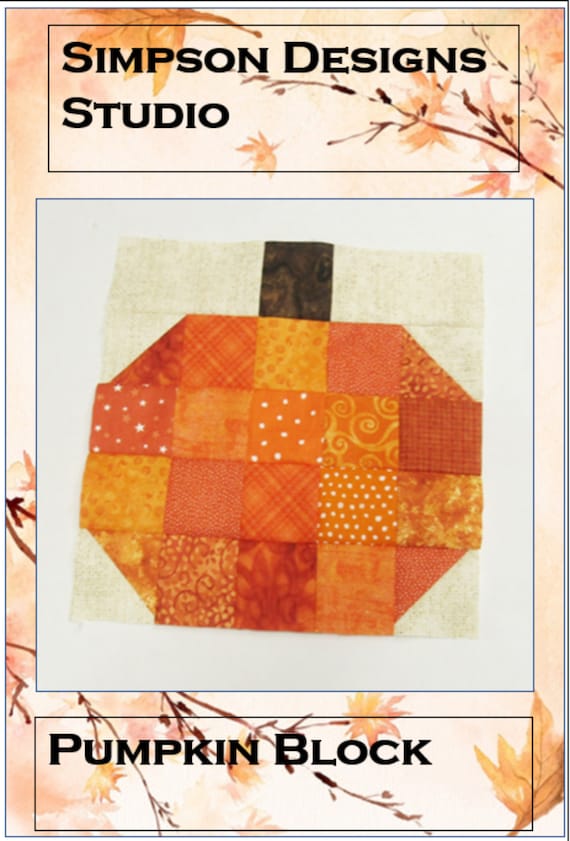 Pumpkin Block Pattern PDF by Simpson Designs Studio Digital - Etsy