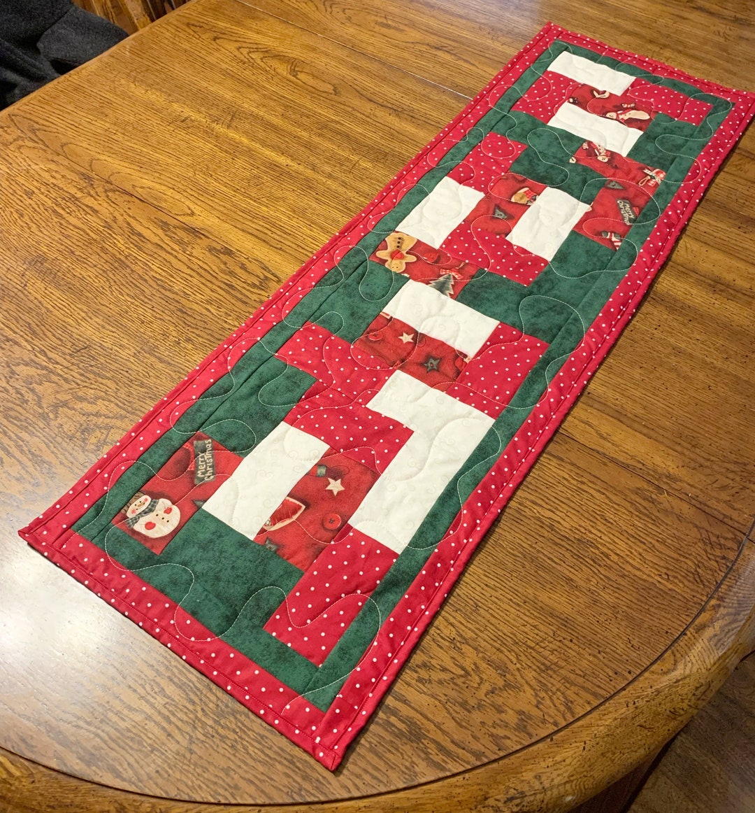 Scrappy Christmas Table Runner Pattern by Simpson Designs Studio ...