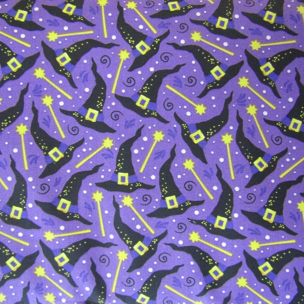Purple Halloween Witch Fabric - Etsy