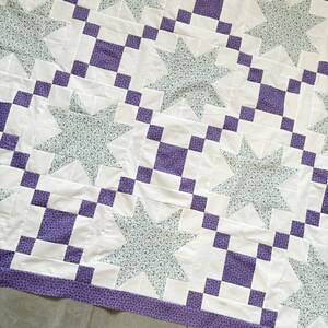 Floral Stars Quilt Pattern by Simpson Designs Studio, Physical Pattern - Etsy