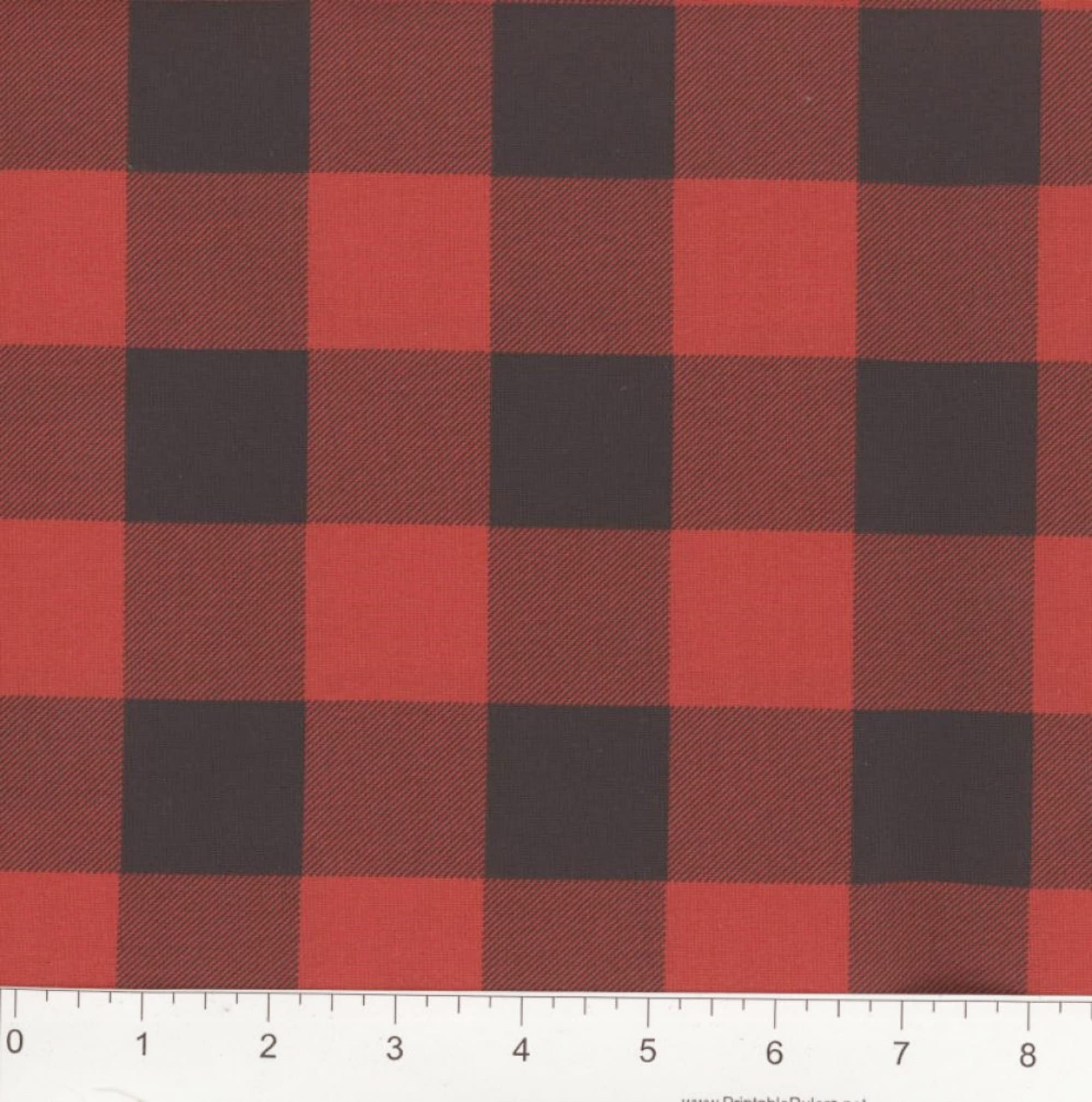 Buffalo Plaid Fabric Red and Black Buffalo Check Fabric - Etsy