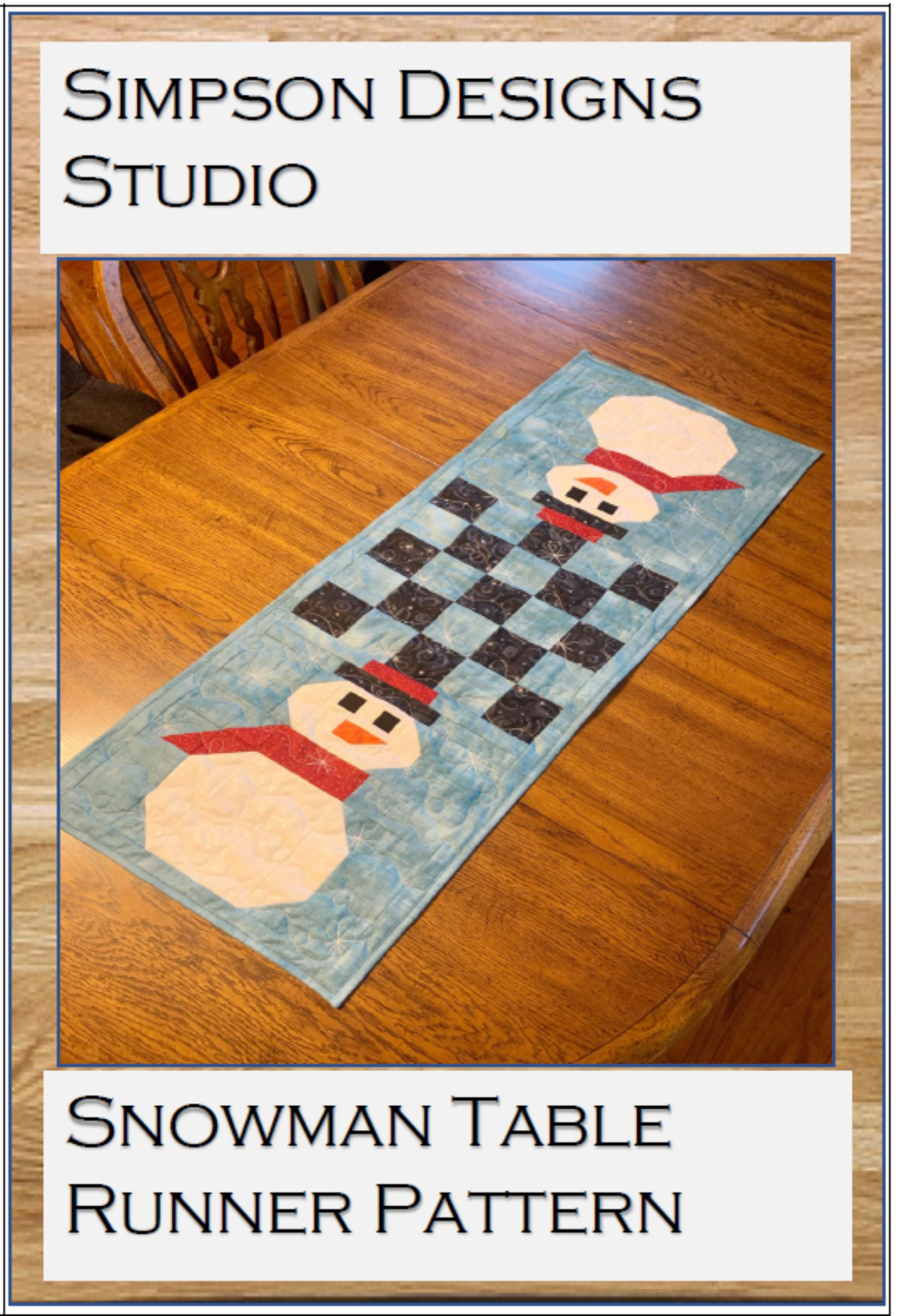 Snowman Table Runner Pattern PDF by Simpson Designs Studio - Etsy