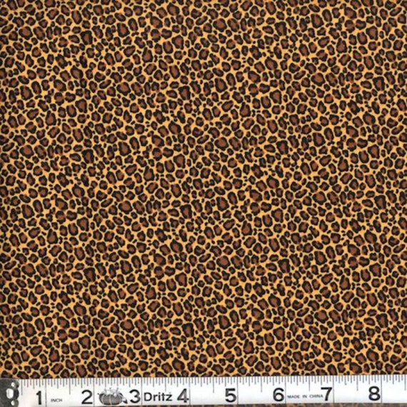 Leopard Print 100% Quilt Cotton Fabric by the Yard | Etsy