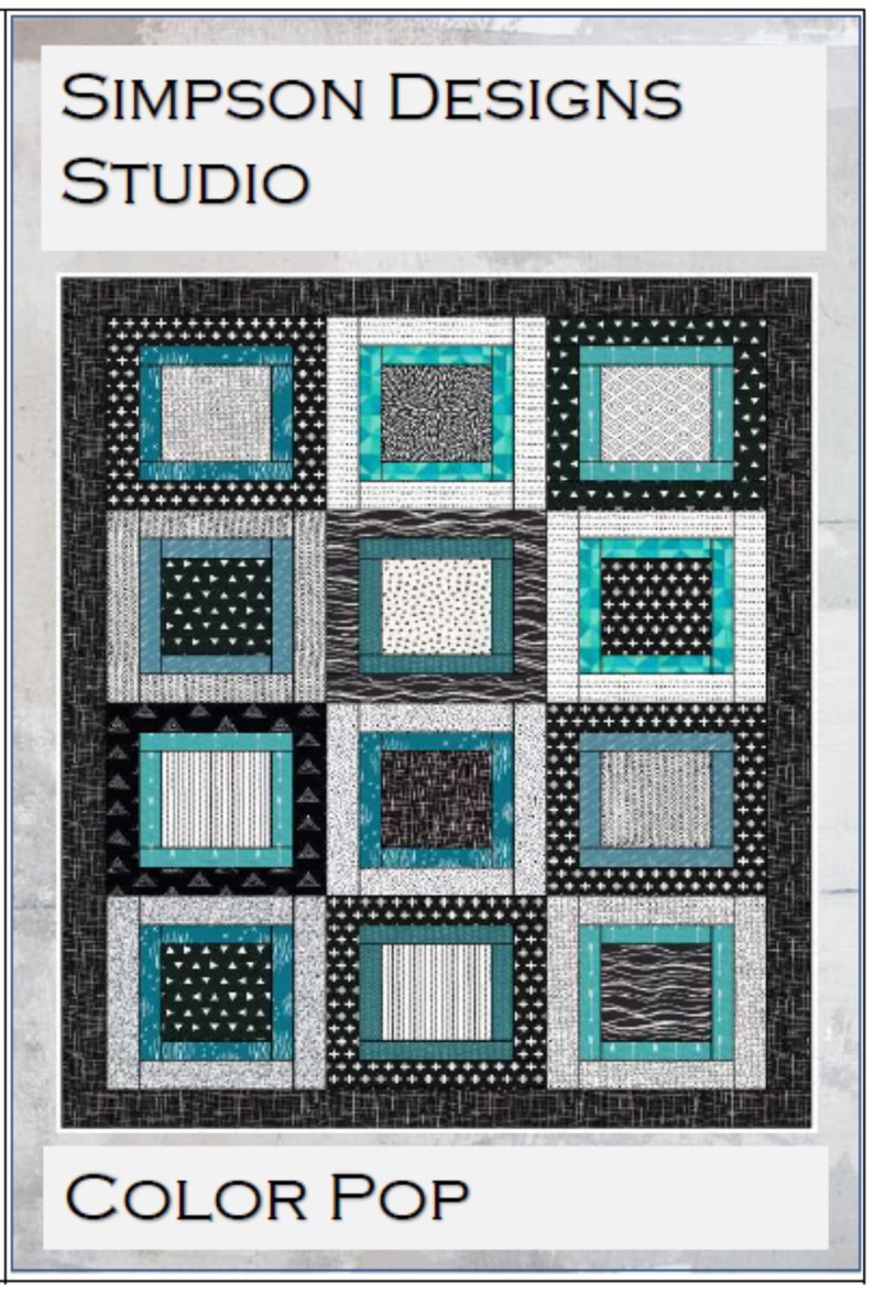 Color Pop Quilt Pattern PDF by Simpson Designs Studio, Digital Pattern ...