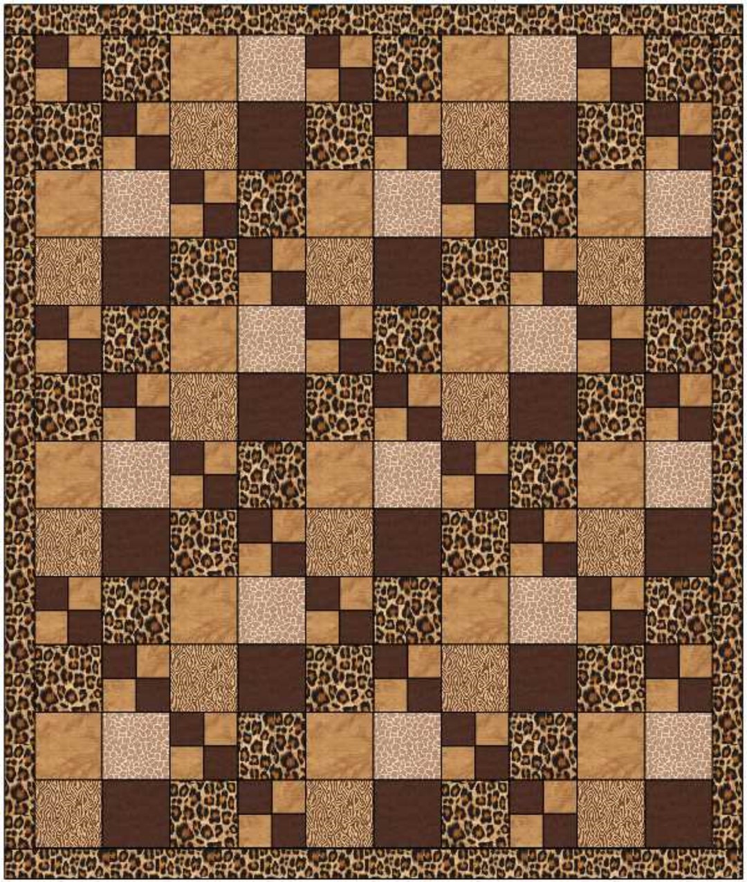 Easy Animal Print Quilt Pattern PDF by Simpson Designs Studio, Digital ...