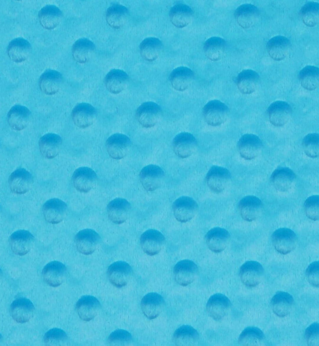 Aqua Blue Dimple Dot Minky Fabric, Fabric by the Yard, 100% Polyester ...