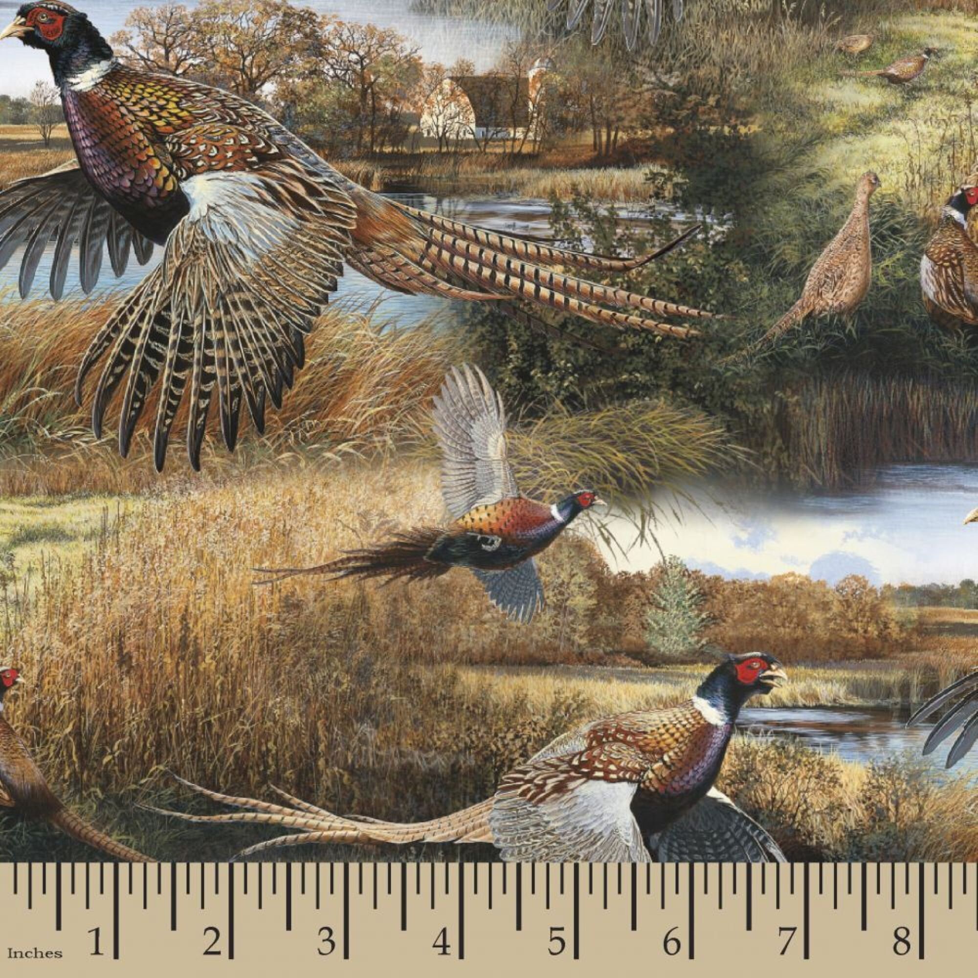 Feathered Run Pheasant 100% Quilt Cotton Fabric by the Yard - Etsy