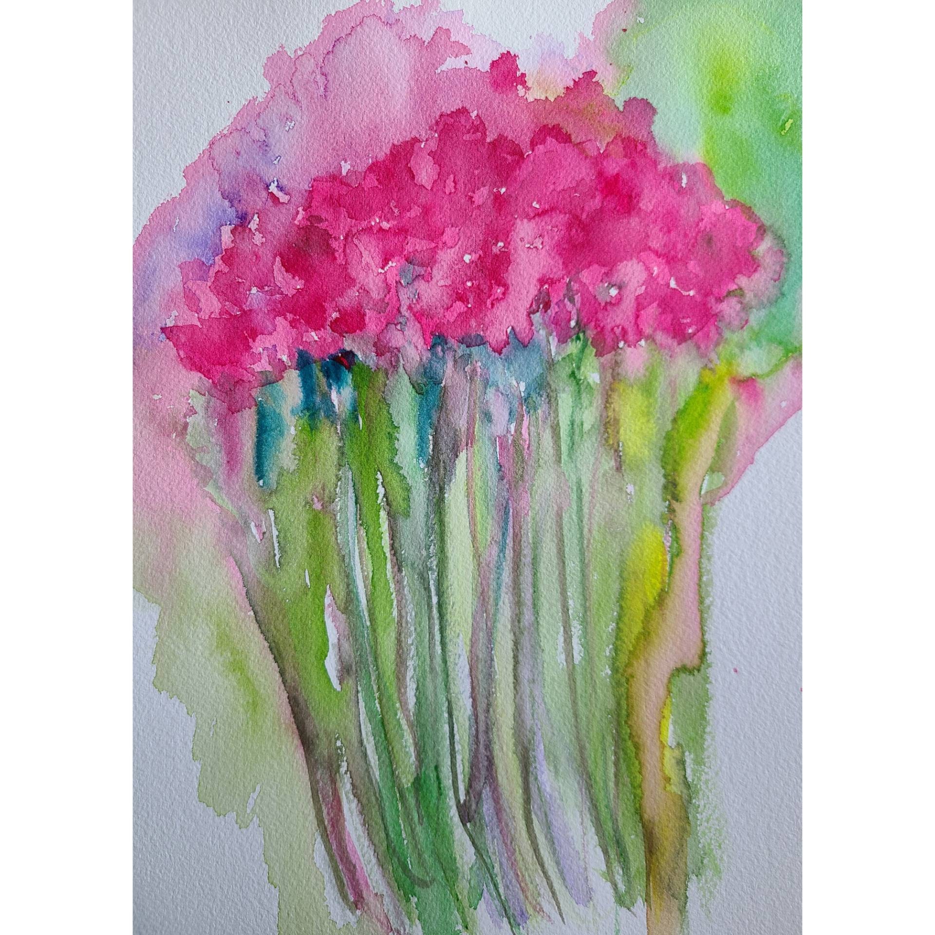 Watercolor Painting Art & Collectibles 9x12 abstract watercolor rose ...