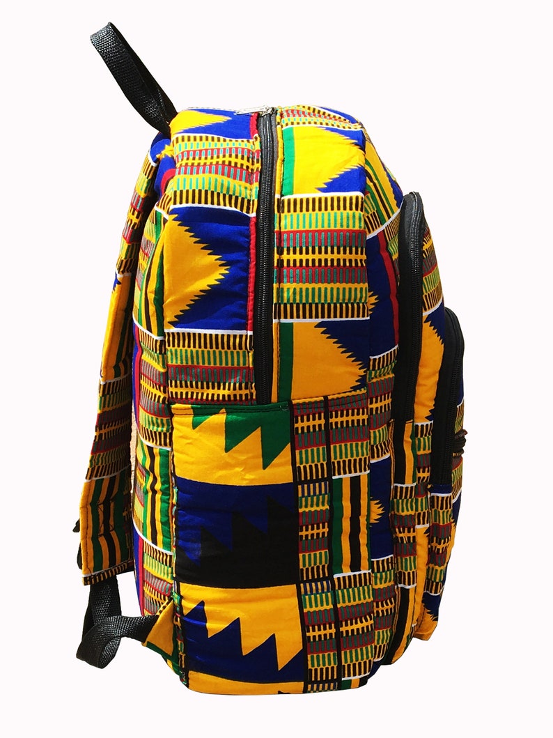Kente Print African Backpack Book Bag Rucksack Handmade - Etsy