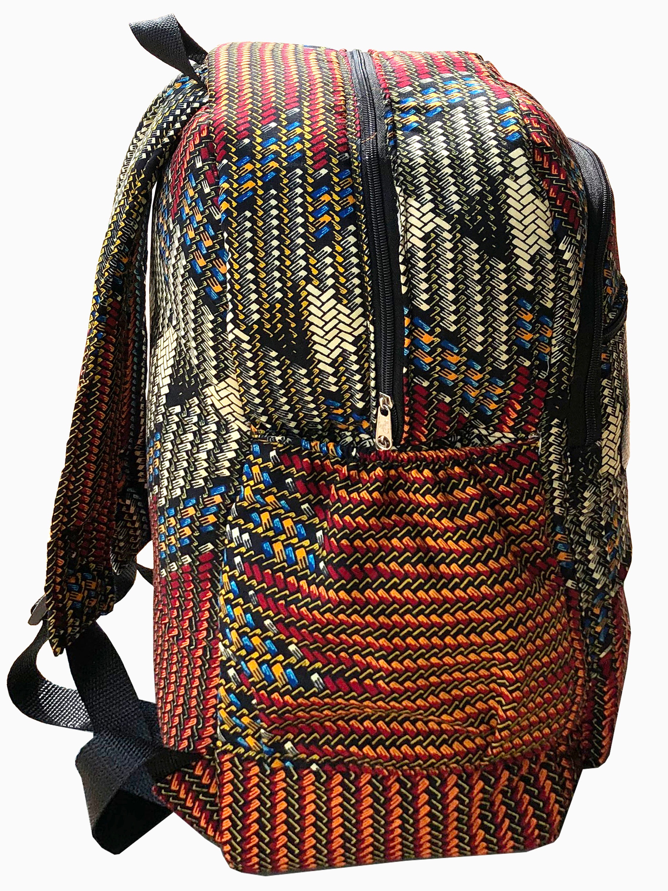 Ankara African Print Kente Backpack Book Rucksack Handmade Map of ...