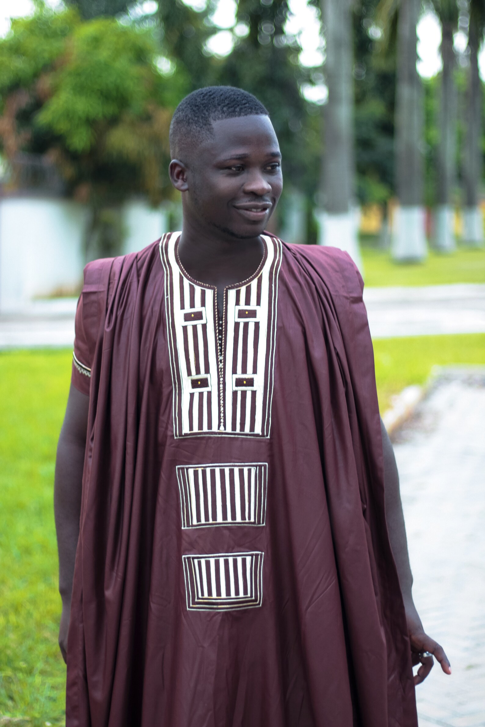 Brown and Ivory Agbada Babariga 3 Pcs African Men's Clothing African ...
