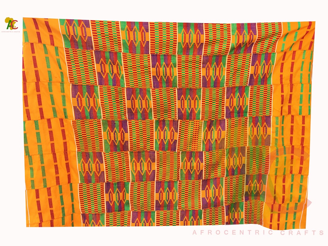 Ghana Handwoven Kente Cloth Ghanaian Royal Cloth Kente Cloth Ghana ...