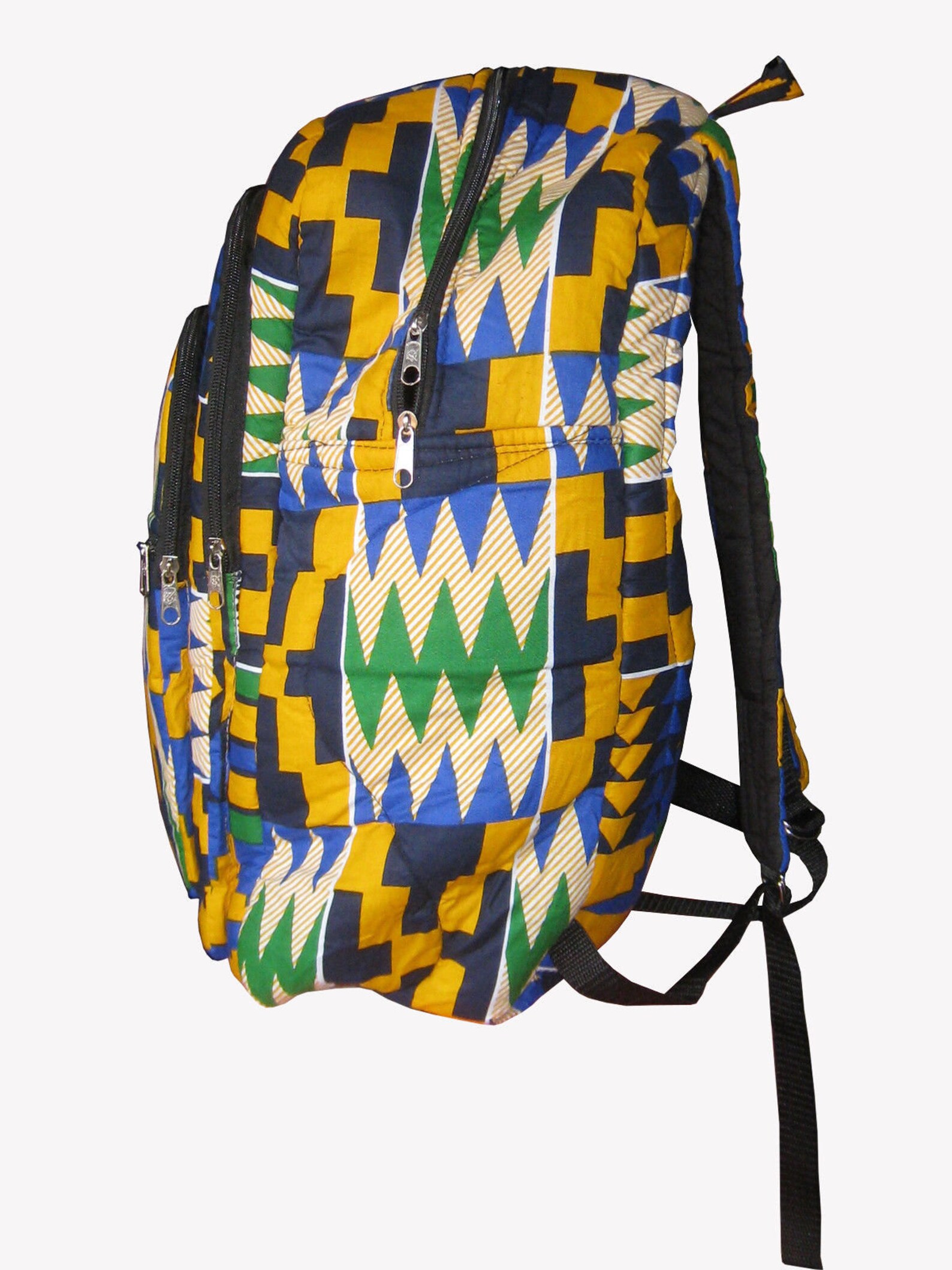 Kente Print African Backpack Book Bag Rucksack Handmade - Etsy