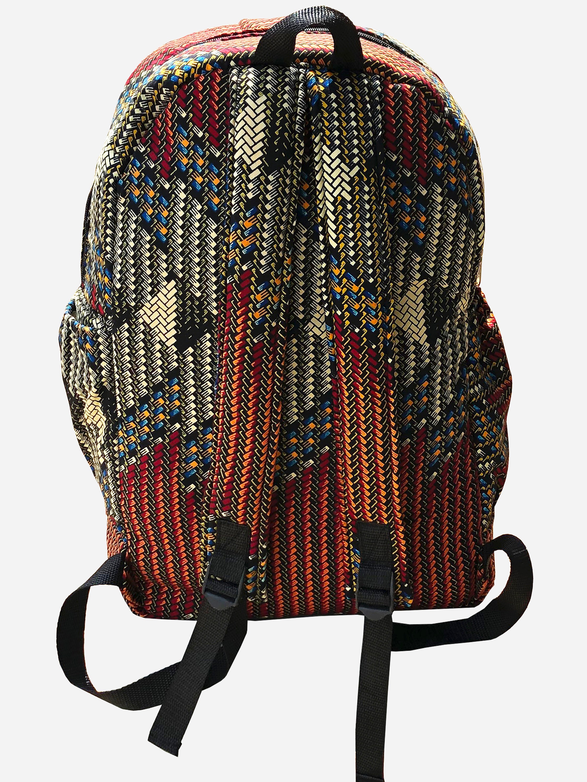 Ankara African Print Kente Backpack Book Rucksack Handmade Map of ...