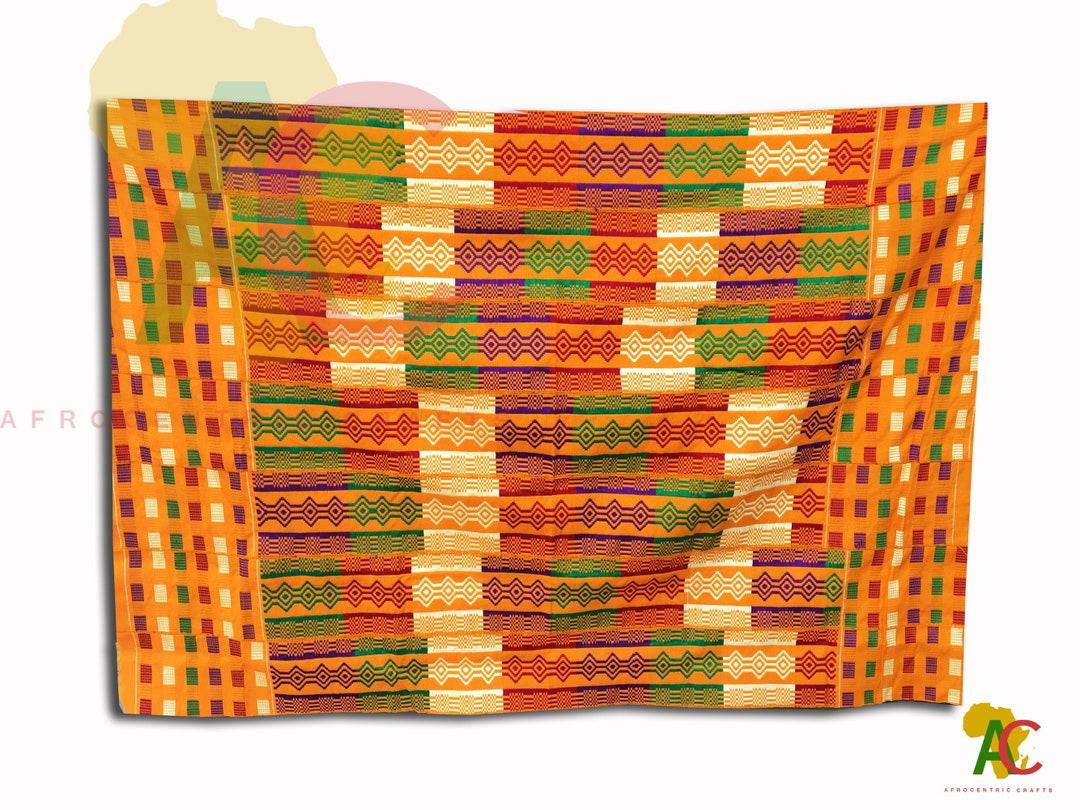 Kente Handwoven Cloth Asante Kente Ghana Kente African Art Fabric Cloth ...