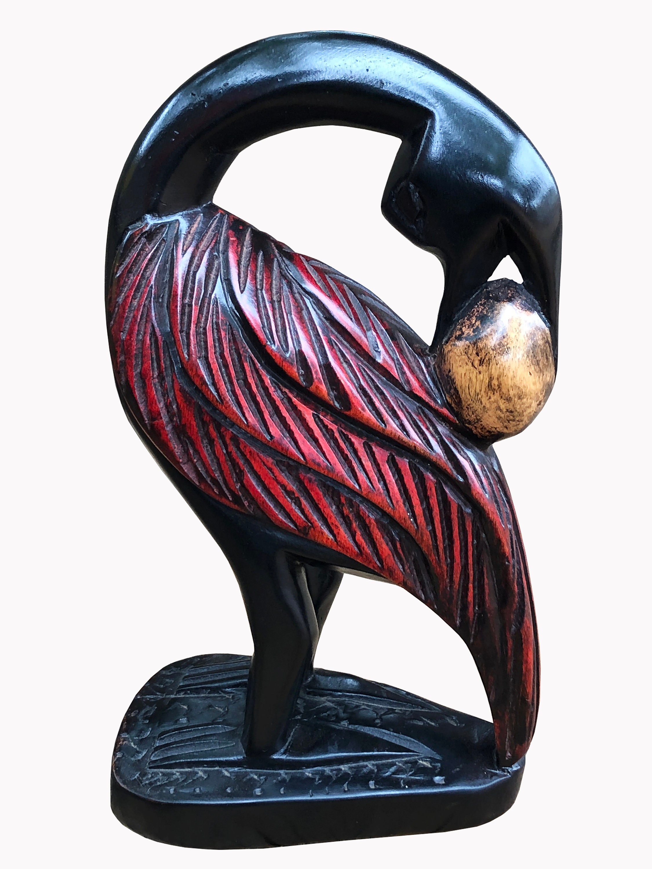 Vintage Hand Carved Sankofa Bird Ghanaian Traditional Sculpture Wood ...