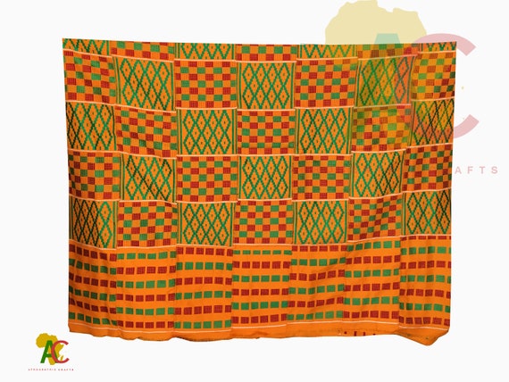 Kente Handwoven Cloth Ghana Fabric Asante African Textiles - Etsy