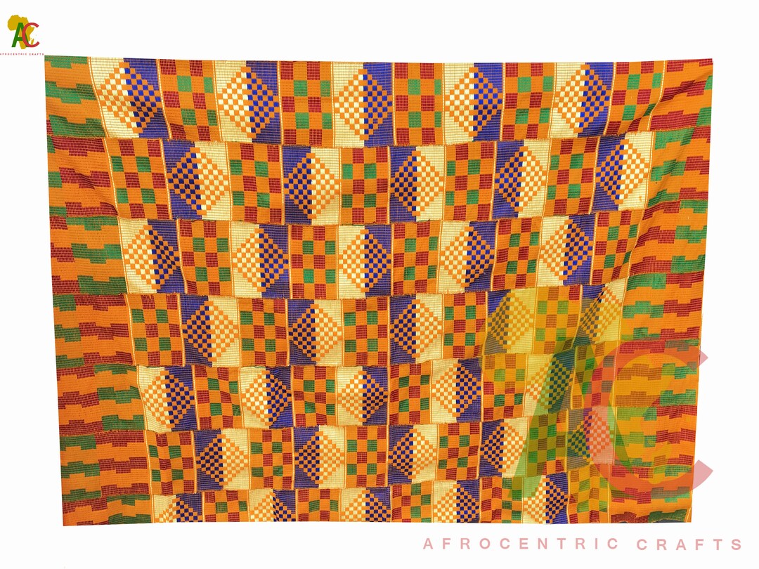 Kente Handwoven Cloth Asante Ghana Ashanti African Art Textile Fabric 6 ...