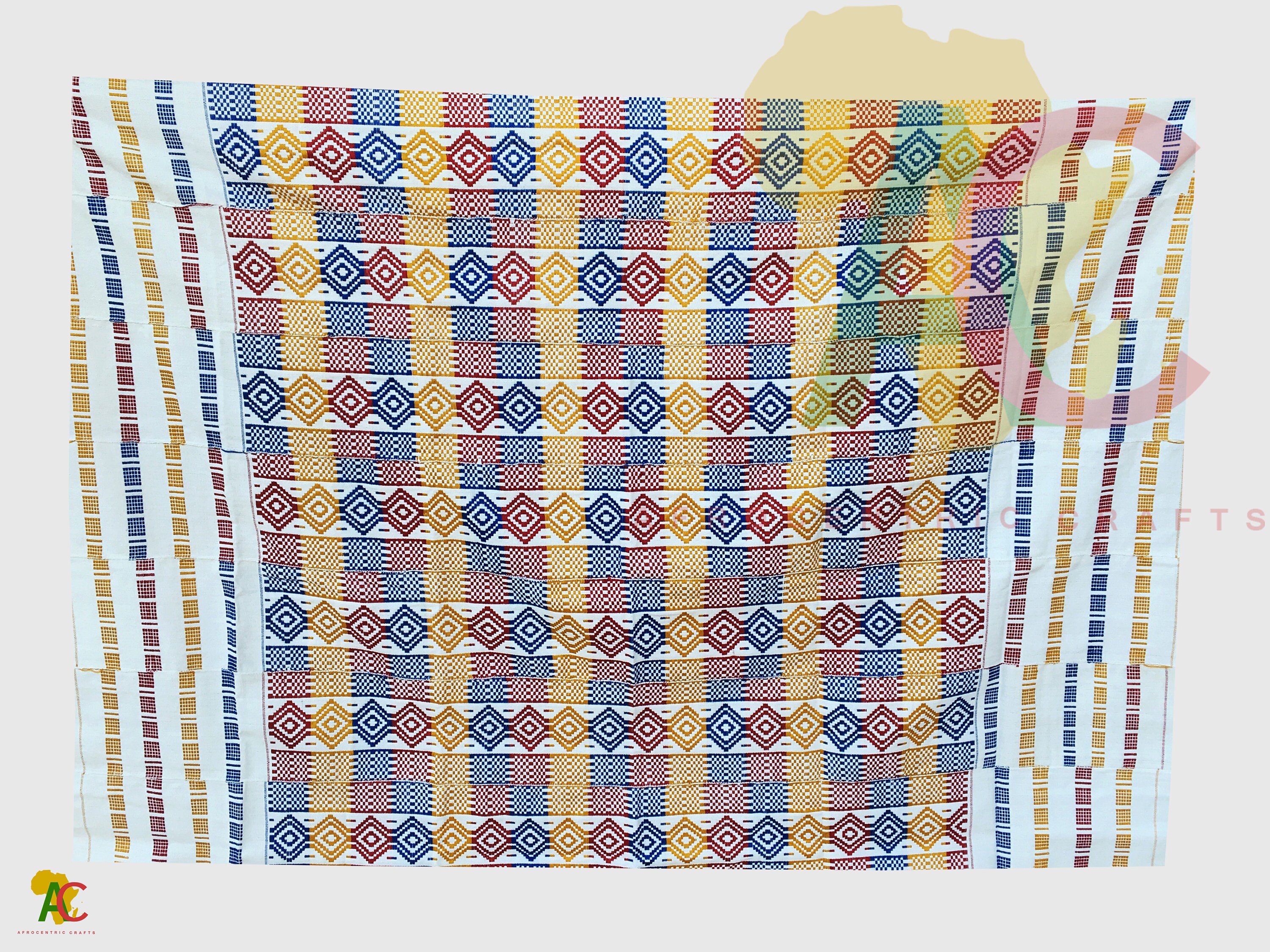Asante Kente Handwoven Cloth Kente Ghana African Art Cloth Fabric 6 ...