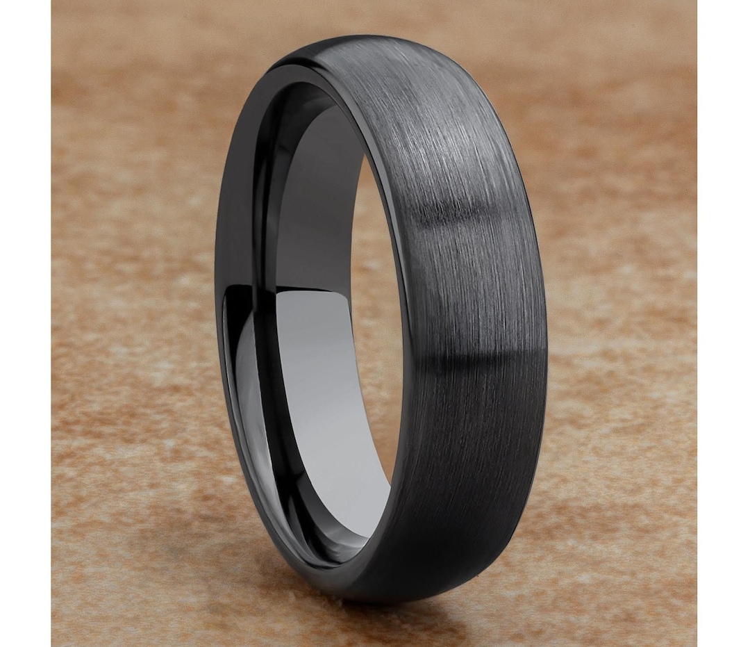 Gunmetal Wedding Ring,tungsten Wedding Band,tungsten Carbide Ring ...